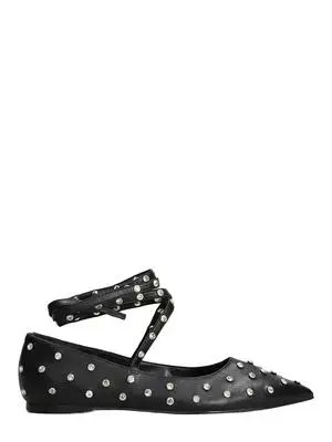 ANDREA CARRANO Studded Wraparound Ballet Flats