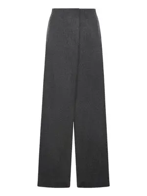 NICCOLO PASQUALETTI Asymmetric Wool Trousers - Grey
