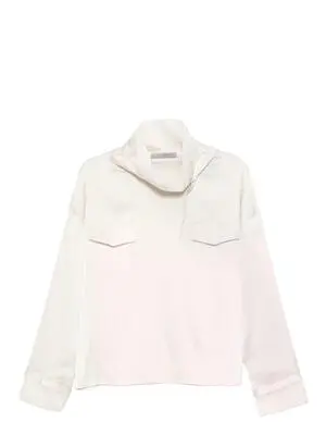 D.exterior Paneled Blouse - White