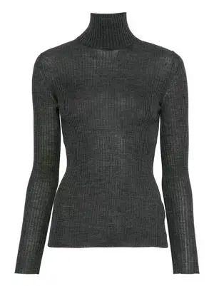 MRZ Virgin Wool Roll Neck Jumper - Grey
