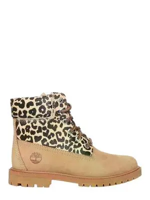 Timberland Leopard Print 6-inch Boots - Neutrals