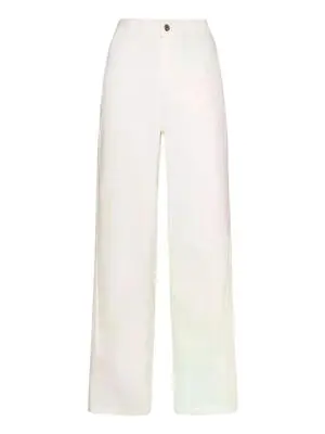 ELENA MIRO` Button Trousers - White
