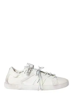 Miu Miu Deco Leather Sneakers Neutrals