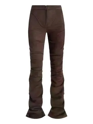 Manière De Voir Caroline Tacked Flared Trousers - Brown