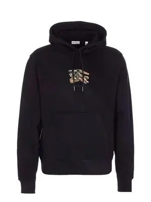 Burberry Logo Patch Hoodie - Black