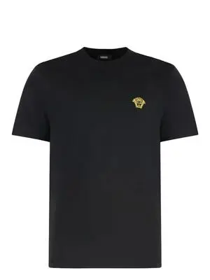 Versace Medusa Head-embroidered T-shirt - Black