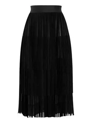 Dolce & Gabbana Fringed Organza Skirt - Black