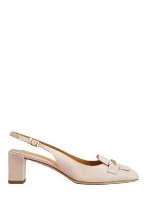 TOD'S Leather Heeled Pumps - Neutrals