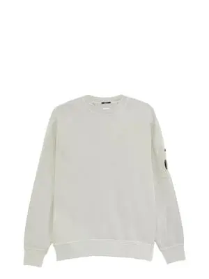 C.P. COMPANY Lens-detail Crew-neck Sweatshirt - Neutrals