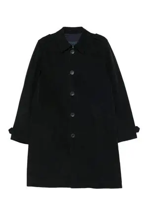 Herno Buttoned Single-breasted Coat - Black