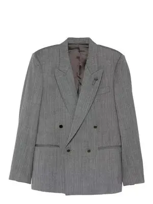 LARDINI Double-breasted Jacket - Grey