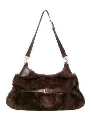 MANIÈRE DE VOIR Cali Fur Panel Duffle Bag
