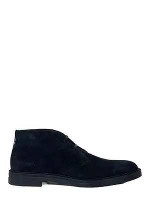 BOSS Lace-up Suede Ankle Boots - Blue
