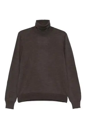 Tagliatore Roll-neck Sweater - Brown
