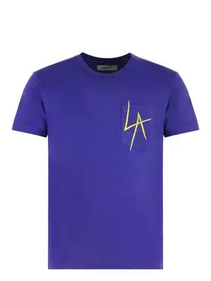 LOCAL AUTHORITY LA La Slash Pocket T-shirt - Purple