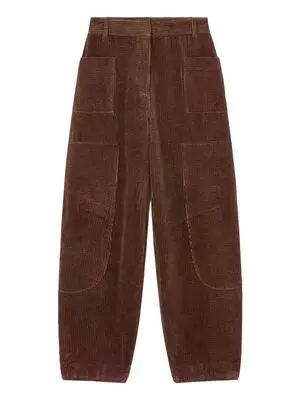 GANNI Corduroy Pocket Trousers - Brown