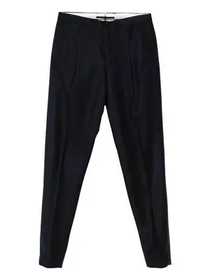 Incotex Pleated Virgin Wool Trousers - Blue