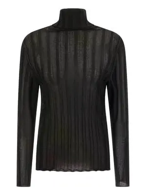 Fabiana Filippi Ribbed Lurex Sweater - Black