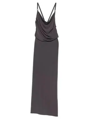 Coperni Draped Gown Dress - Brown