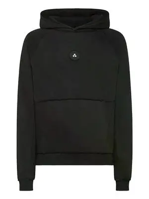 Peuterey Logo-patch Cotton Hoodie - Black