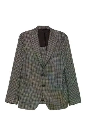 Tagliatore Patterned Single-breasted Jacket - Brown