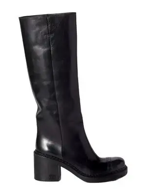 Miu Miu 75mm Leather Boots - Black