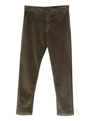 Canali Corduroy Straight-leg Trousers - Green