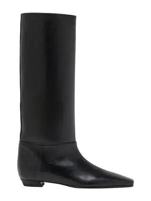 Proenza Schouler Trap Leather Knee-high Boots - Black