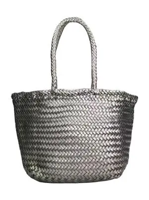 Dragon Diffusion Woven Leather Tote Bag - Grey