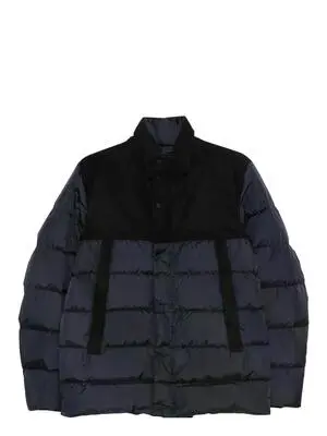 Herno Paneled Quilted Coat - Blue
