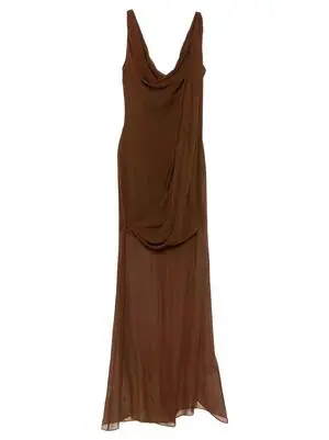 Giuseppe Di Morabito Draped-detail Dress - Brown