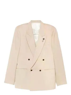 LARDINI Double-breasted Jacket - Neutrals
