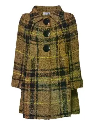 CHARLOTT Plaid Button Jacket - Brown