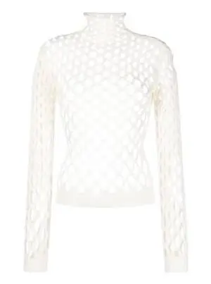 Valentino Garavani Cutout Knitted Jacket - White