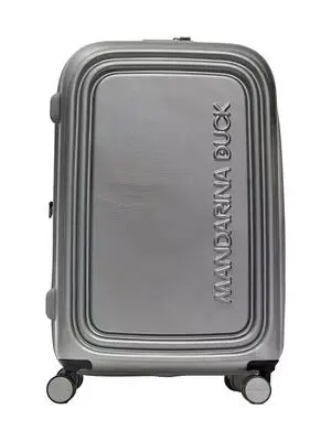 MANDARINA DUCK Embossed Logo Suitcase - Silver