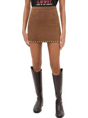 MOON RIVER Moon Studded Mini Skirt