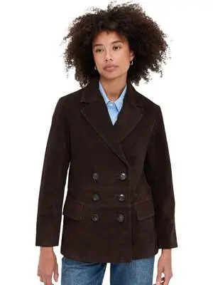 MADEWELL Double-Breasted Suede Blazer