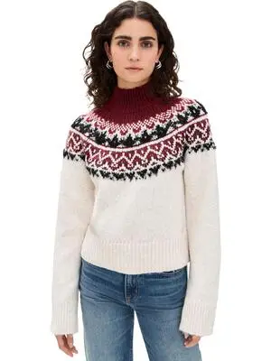 Joe's Jeans The Celeste Fair Isle Sweater - Syrah Multi Fair Isle