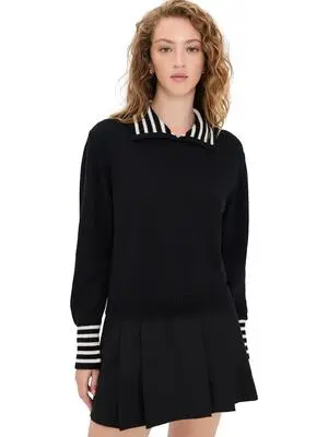 FRAME The Sailor Pullover Black Multi