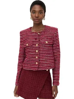 Endless Rose Tweed Jacket - Cranberry