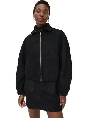 Amanda Uprichard Como Bomber Jacket - Black