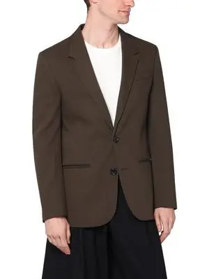Ami Single-breasted Wool Jacket - Black
