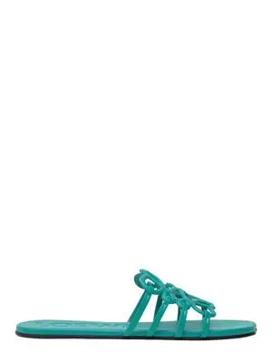 Loewe Petal Anagram Turquoise Sandals - Blue