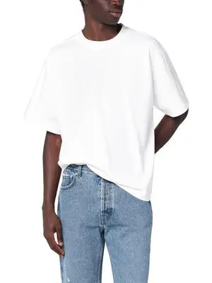 SÉFR White Cotton Crew-neck T-shirt