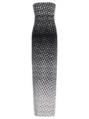 CHRISTOPHER JOHN ROGERS Christopher John Rogers Wiggle-Dot Knit Maxi Column Dress