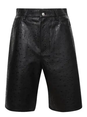 NAHMIAS Leather Star Carpenter Shorts - Black