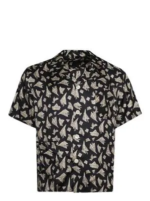 BODE Paper Hat Short Sleeve Shirt Black Black