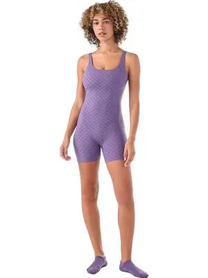 TAVI Short Bodysuit - Grape Abstract