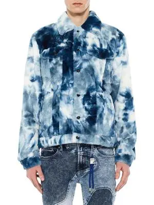 CULT OF INDIVIDUALITY Type Ii Polar Fleece Jacket - Navy Faux Fur