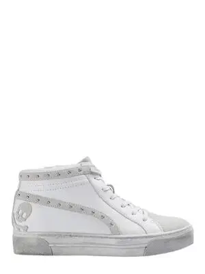 SCALPERS Studded High-top Sneakers - Offwhite